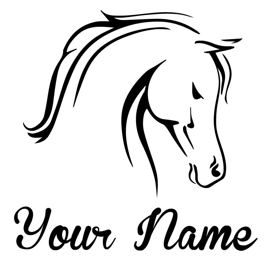 Horse Head with Name - Triple E Mfg & Design